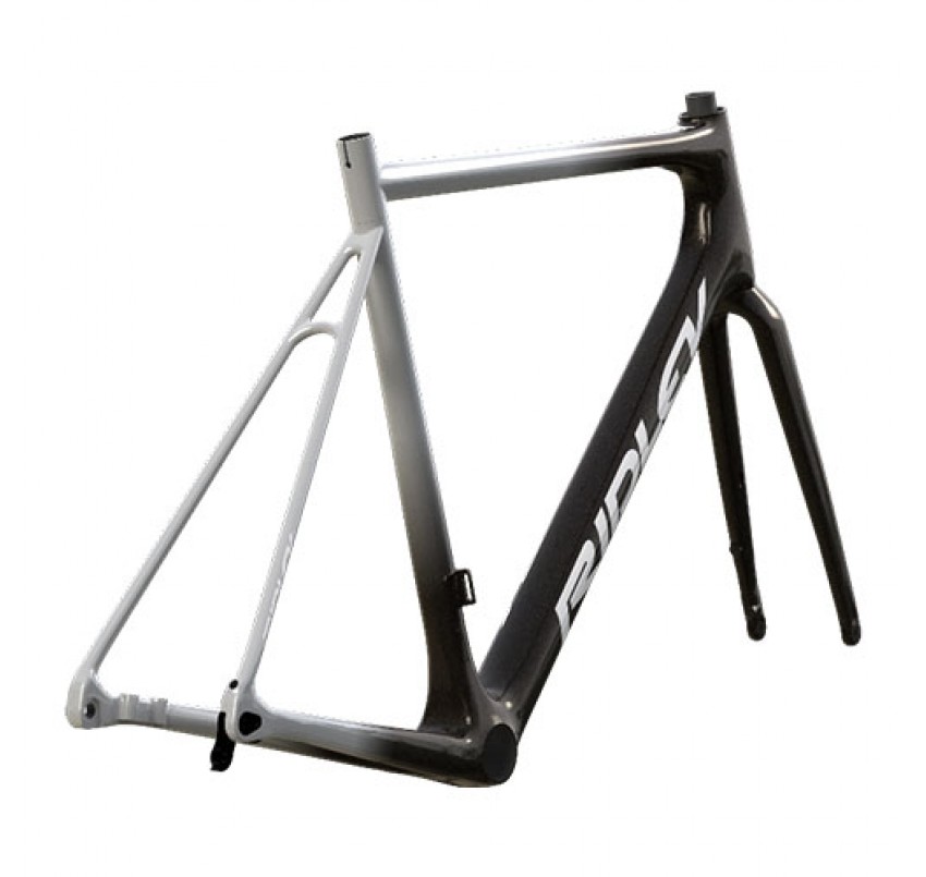 Ridley Helium SLX Pureline Fade Disc Frameset - Metallic Black/ Pearl White